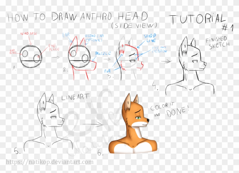 How To Draw Anthro Fox Head